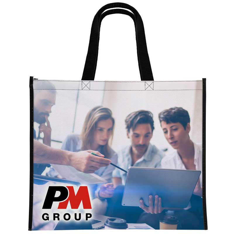 18” x 15” Laminated Full Color Tote Bag – High Caliber Line