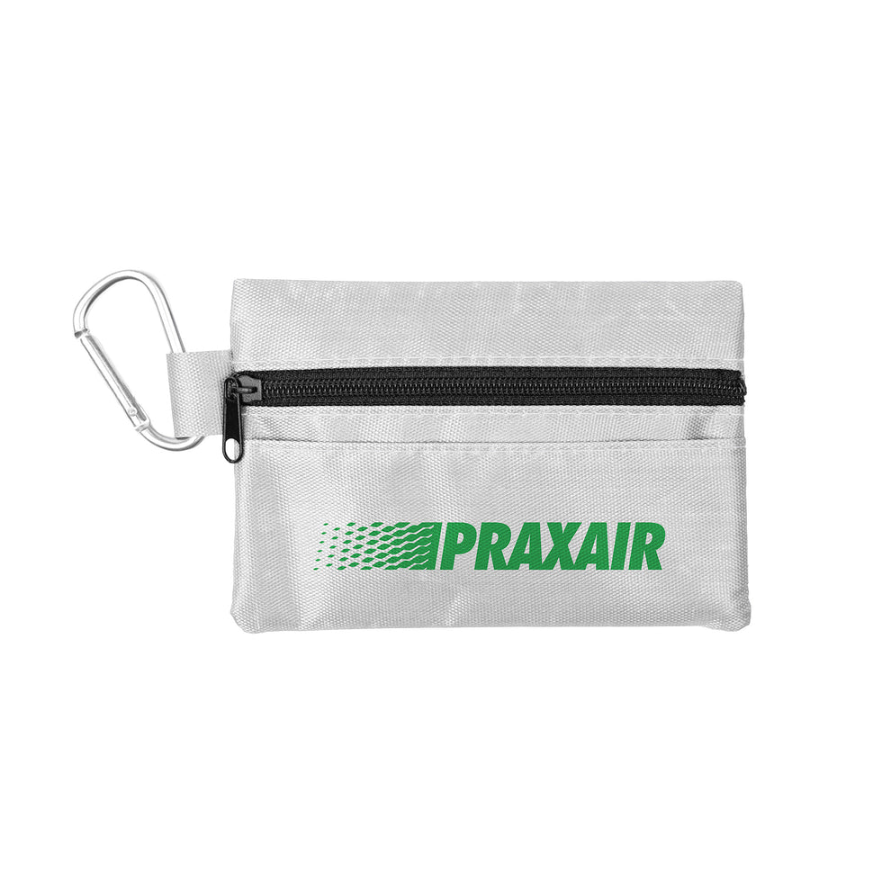 14pc First Aid Kit in Soft Zipper Pouch with Carabiner – High Caliber Line
