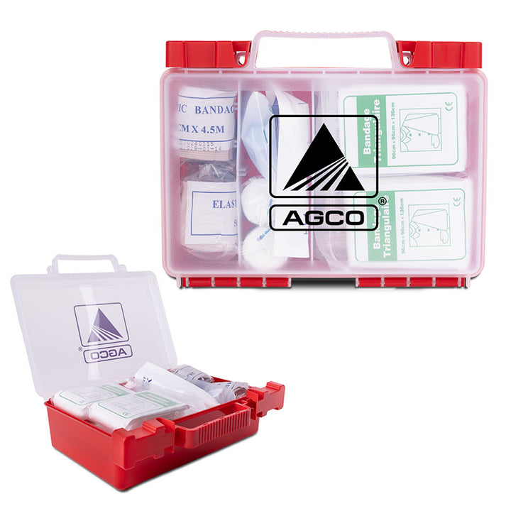 86pc OSHA Compliant First Aid Kit in Clear Hard Case – High Caliber Line