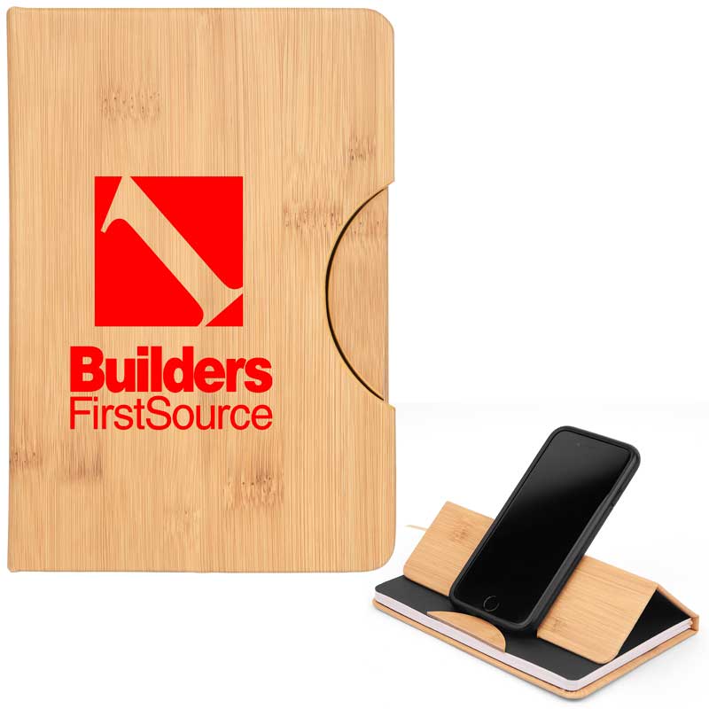 5x7 Maui Faux Bamboo Notebook with Phone Holder – High Caliber Line