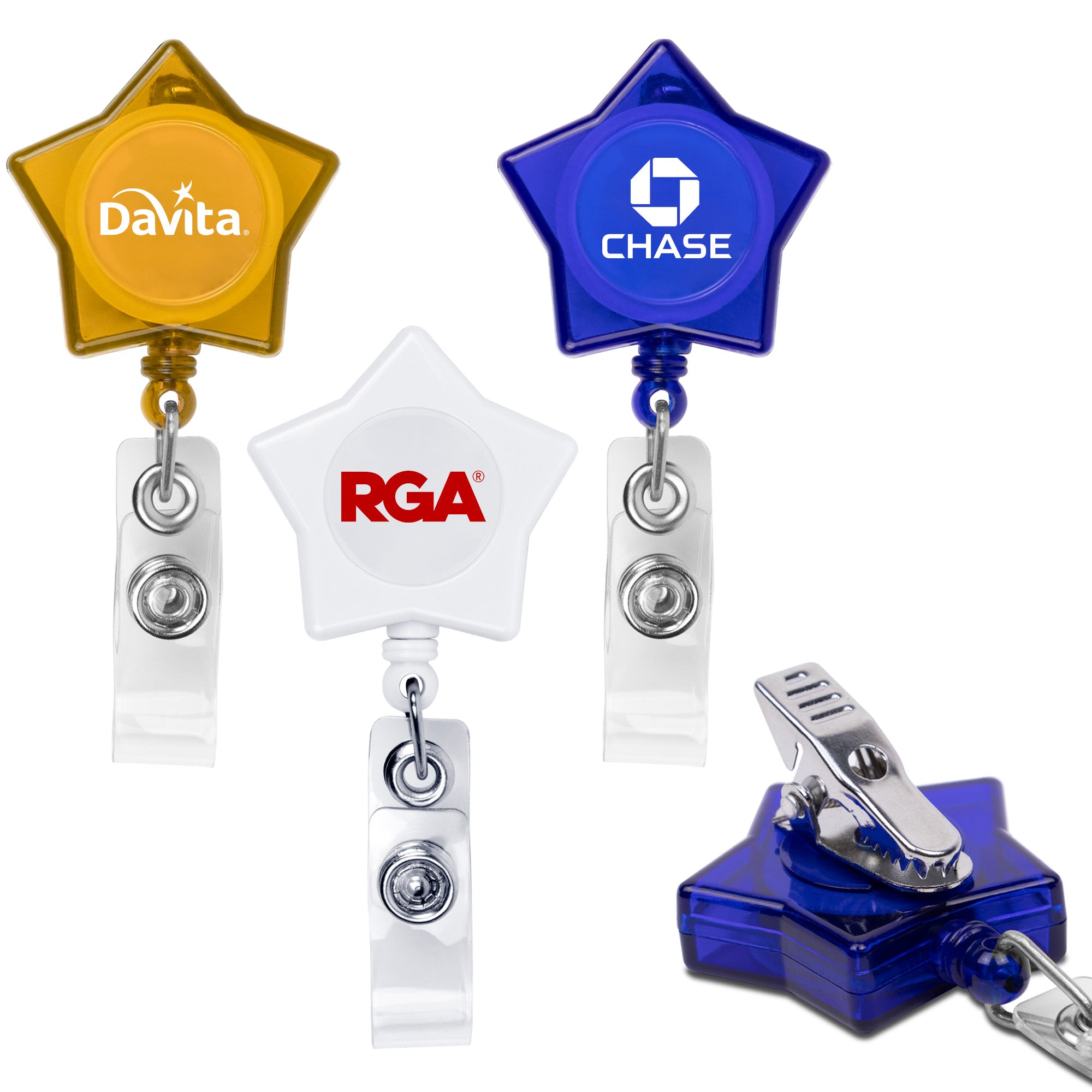 Star-Shaped Retractable Badge Holder – High Caliber Line