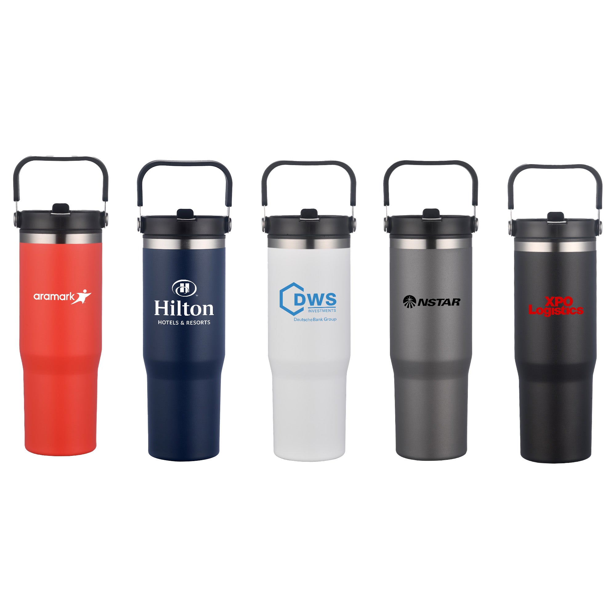 30oz Double Wall SS / PP Mug with Handle and Flip Straw – High Caliber Line