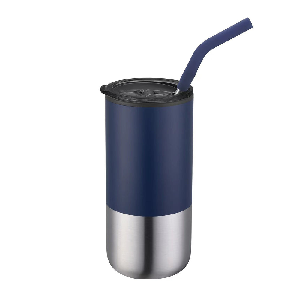 16oz. Double Wall SS / PP Tumbler with Silicone Sip Steel Straw – High ...