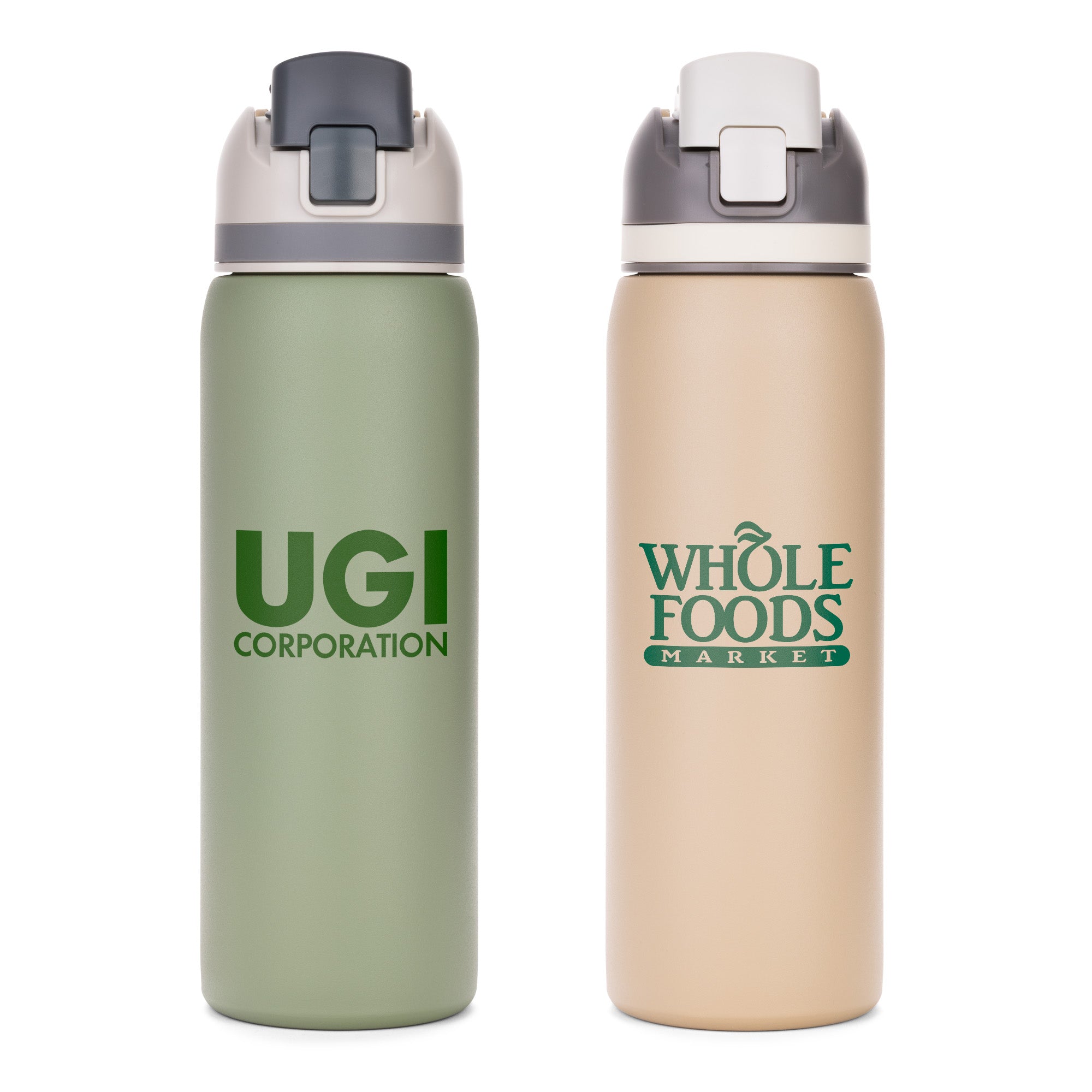 Three-Toned 27oz. Stainless Steel Pop Straw Bottle – High Caliber Line