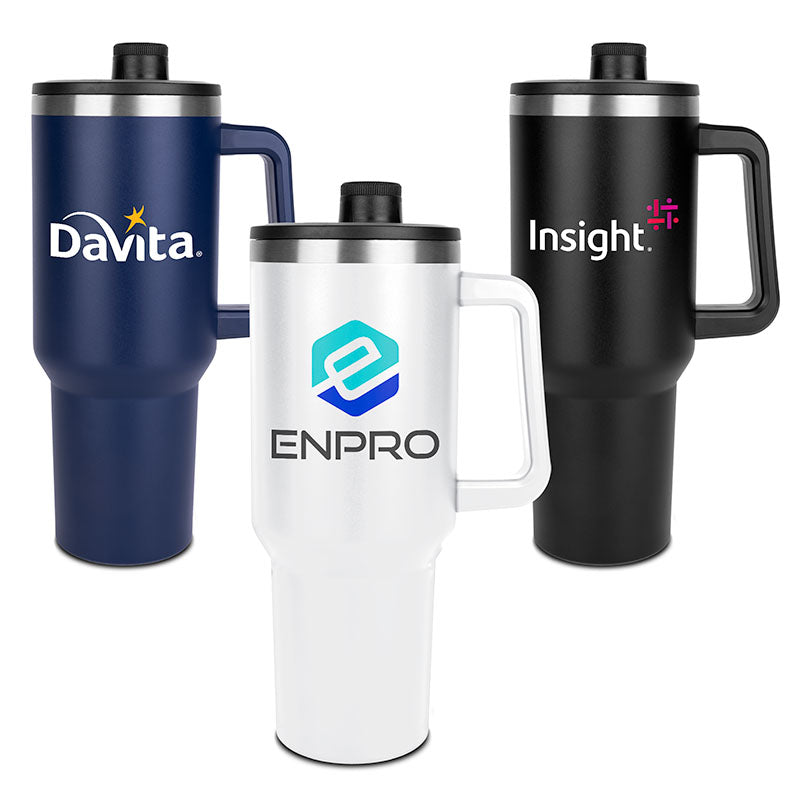 Malden Double Wall Vacuum Seal Mug with Flexible Straw 40 oz. – High ...