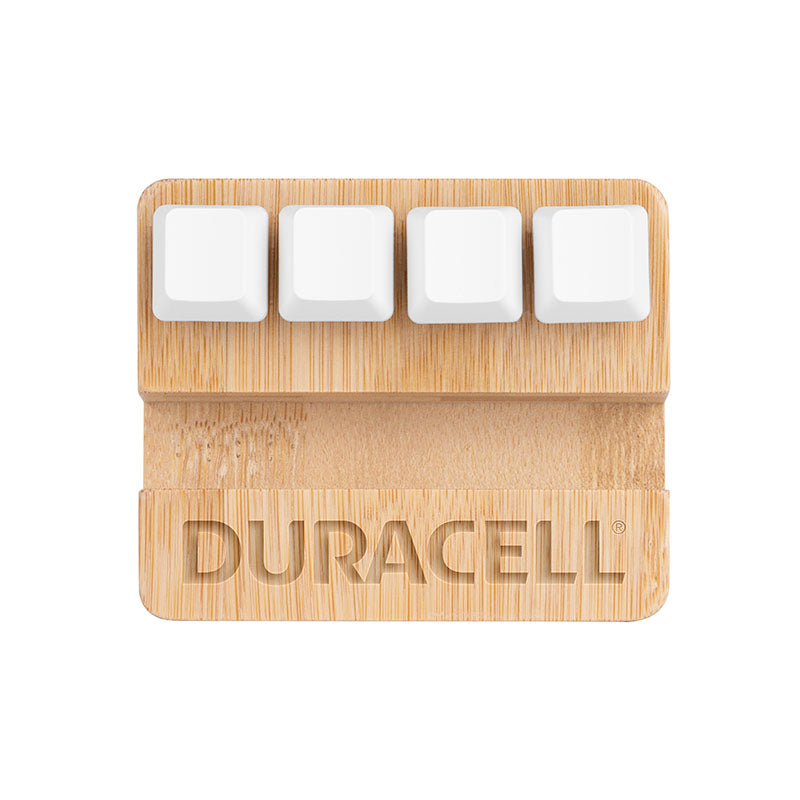 Bamboo Stand & Keypad Stress Reliever – High Caliber Line