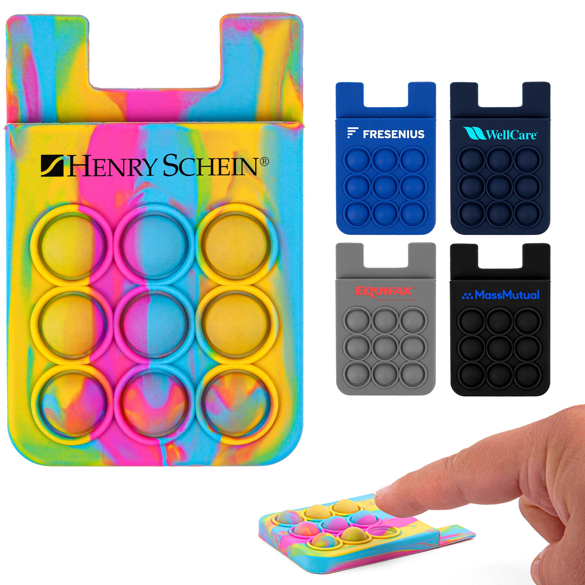 Popper Stress Reliever Silicone Phone Wallet – High Caliber Line