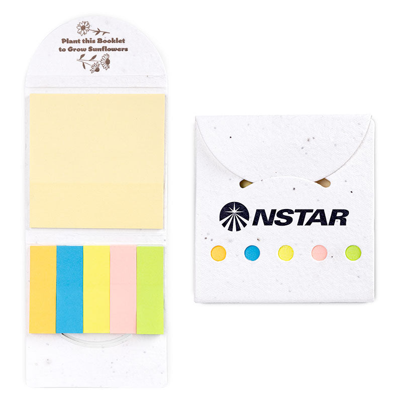 Biodegradable Flower Seeded Sticky Note Pad – High Caliber Line